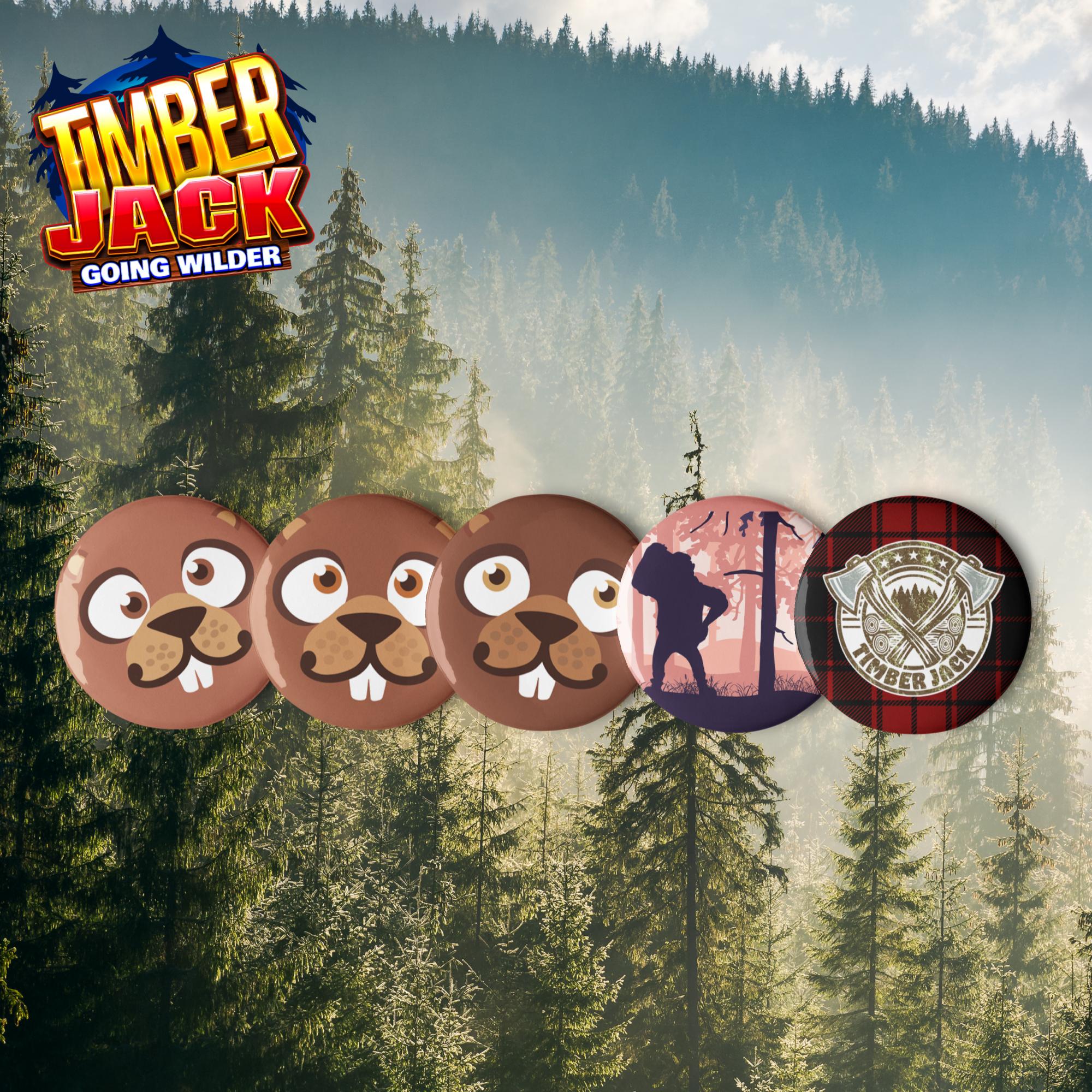 Timber Jack Going Wilder Set of Pin Buttons – Bluberi Merch Store