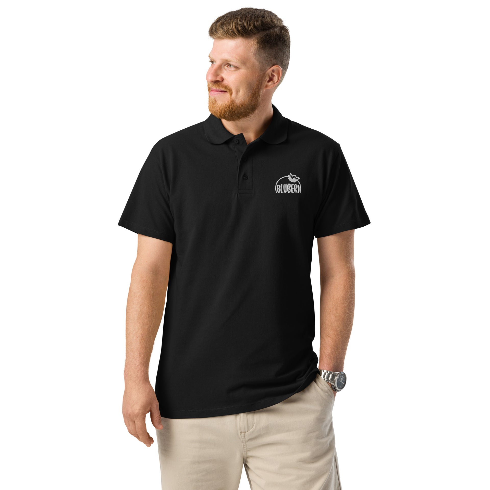Bluberi Logo Unisex Premium Pique Polo Shirt – Bluberi Merch Store