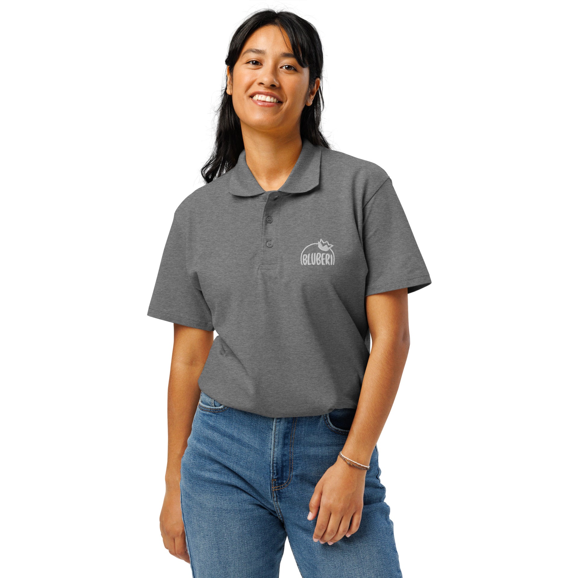 Bluberi Logo Unisex Premium Pique Polo Shirt – Bluberi Merch Store