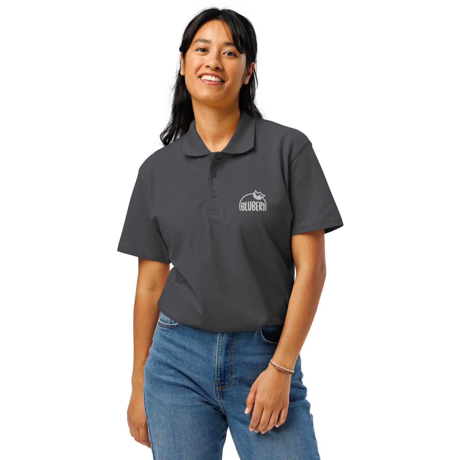 Bluberi Logo Unisex Premium Pique Polo Shirt – Bluberi Merch Store