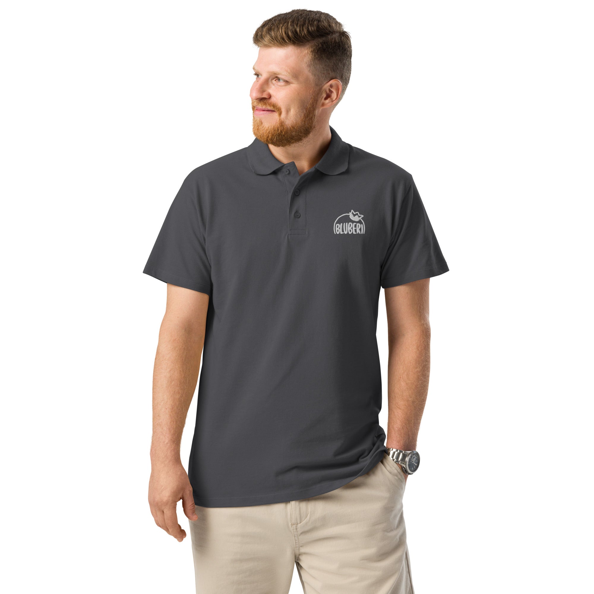 Bluberi Logo Unisex Premium Pique Polo Shirt – Bluberi Merch Store