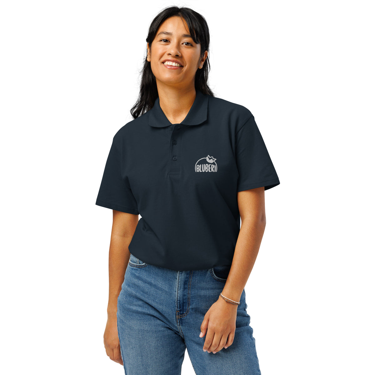 Bluberi Logo Unisex Premium Pique Polo Shirt – Bluberi Merch Store