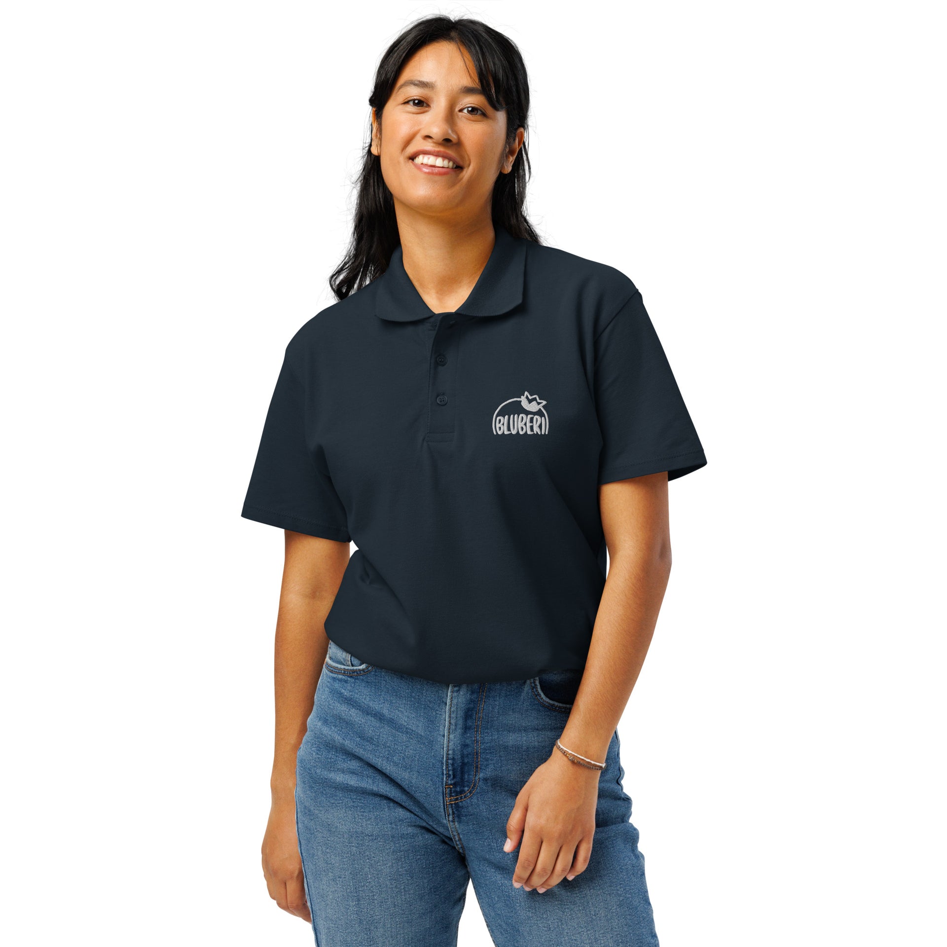 Bluberi Logo Unisex Premium Pique Polo Shirt – Bluberi Merch Store
