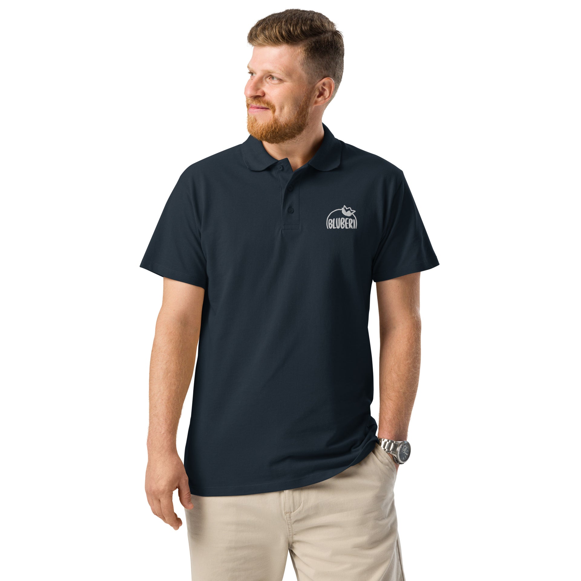 Bluberi Logo Unisex Premium Pique Polo Shirt – Bluberi Merch Store