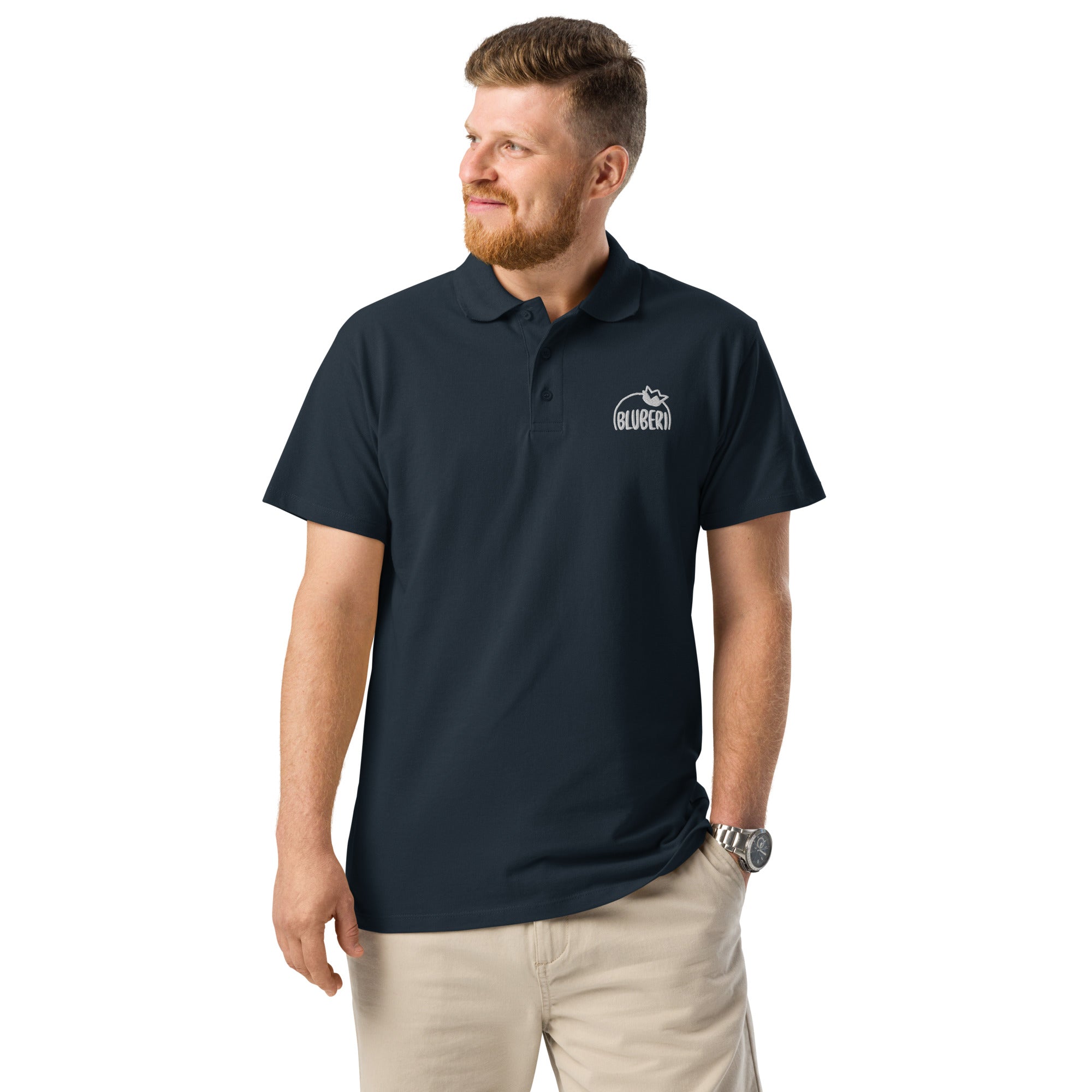 Bluberi Logo Unisex Premium Pique Polo Shirt – Bluberi Merch Store
